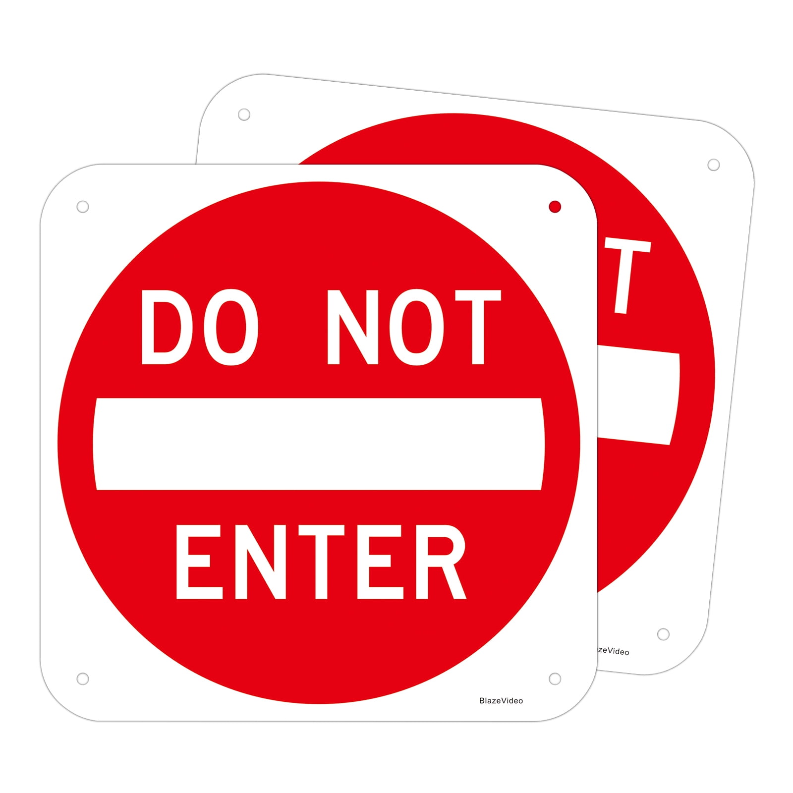 2-Pack Stop Do Not Enter Signs, 12''X12'' Rust-Free Aluminum UV Printed ...