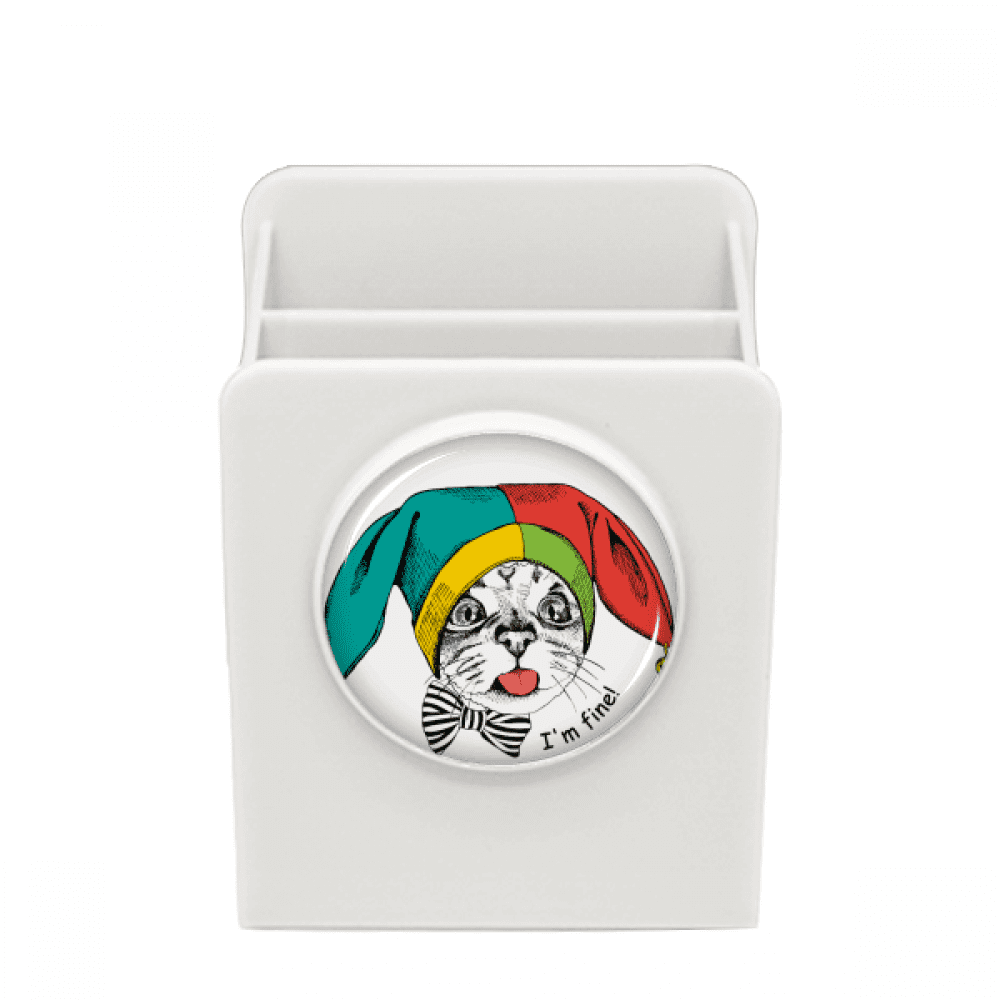 Foolscap I'm Fine Cat Protect Animal Desk Pencil Holder Cup Pen ...