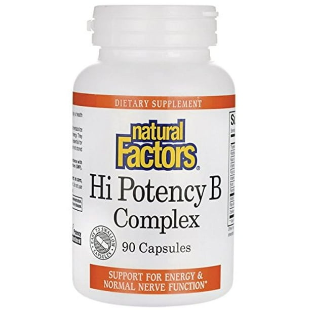 Suplemento Natural Factors Hi Potency B Complex 90 cápsulas | Bodega ...