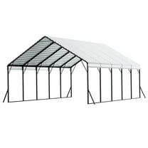 20 x 24 ft Heavy-Duty Metal Carport, Outdoor Car Shelter Garage for ...