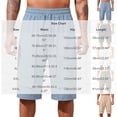 Agkizg Men's Shorts Solid Color Elastic Waistband Drawstring Closure ...
