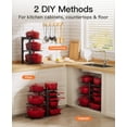 Hltser 8 Tier Pot and Pan Organizer Rack for Cabinet With 3 DIY Methods ...