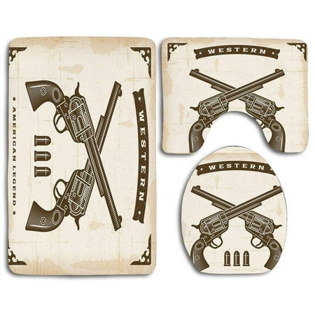 JSDART Western Vintage Western Revolvers in Crossed Position Bullets ...