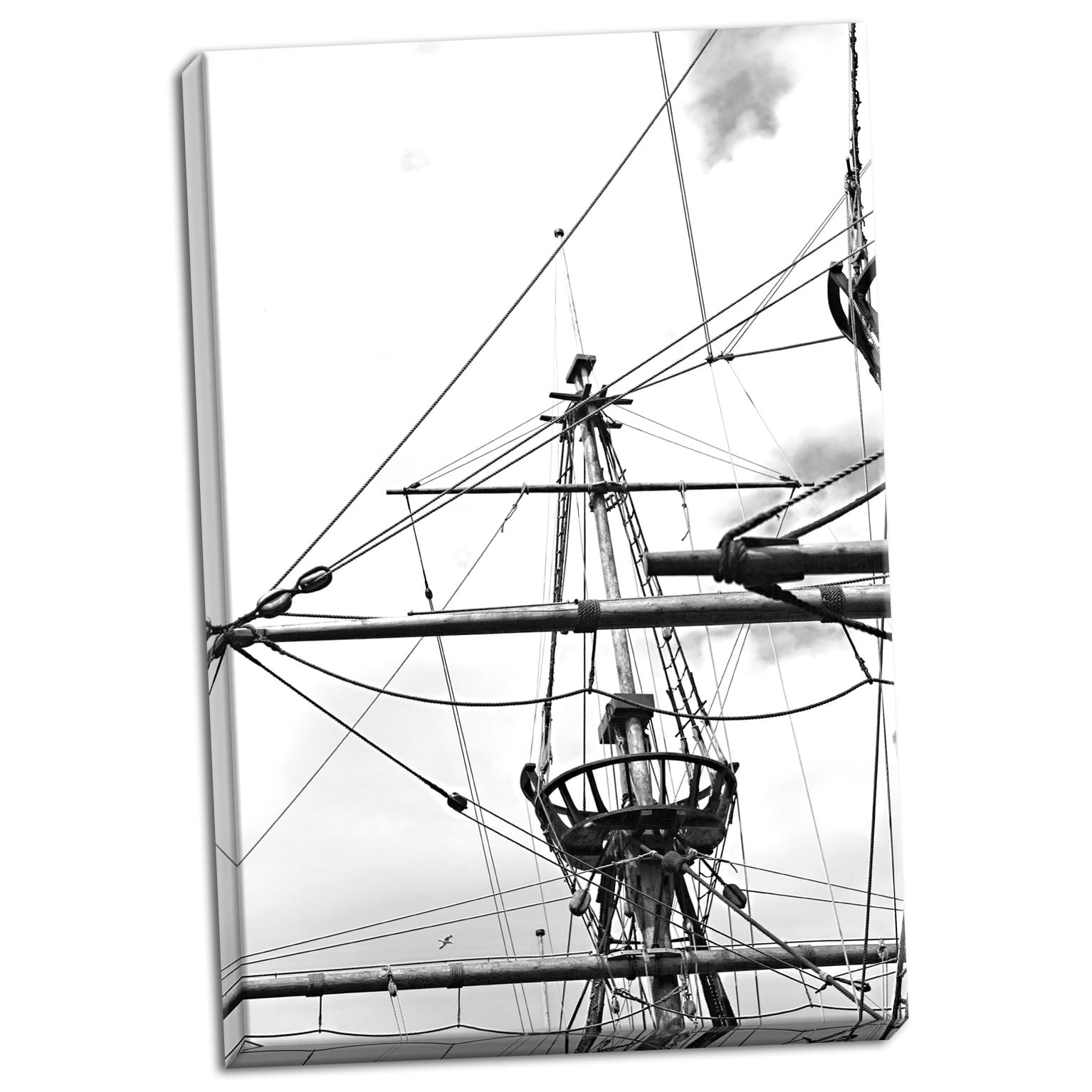 Gango Home Decor Contemporary Sail Lines and Angles B&W by Karyn Millet ...