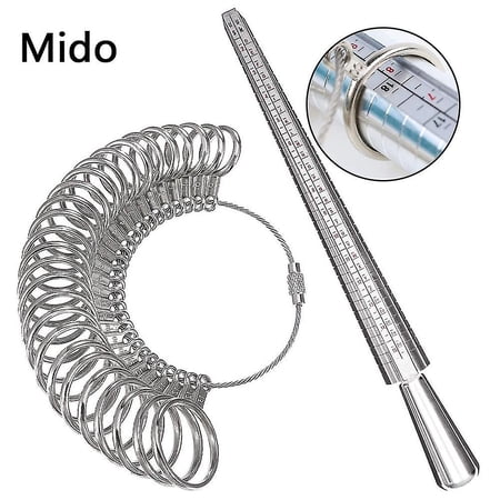Ring Sizer Measurement Finger Ring Gauge Measurer/mandrel Silver Finger ...