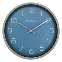 Ingraham 14" Analog Quartz Accuracy Blue & Silver Wall Clock with Open ...