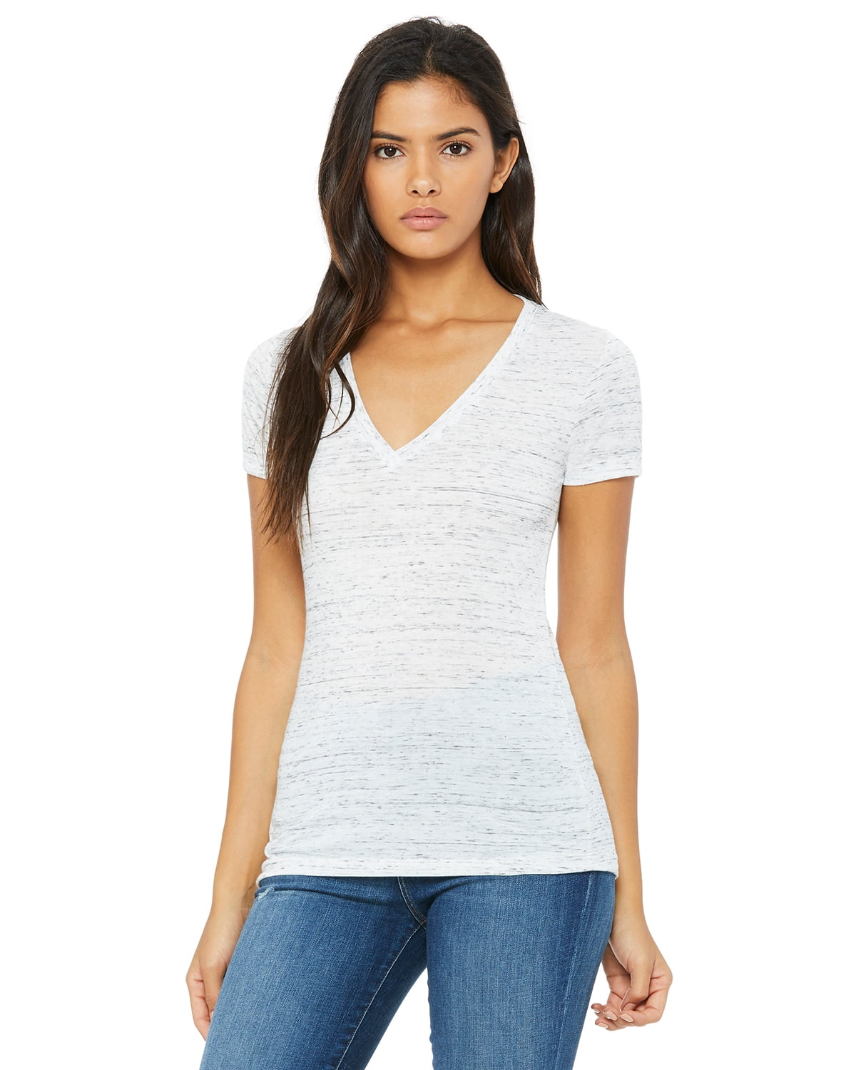 Bella Canvas Bella Canvas The Ladies Jersey Short Sleeve Deep V