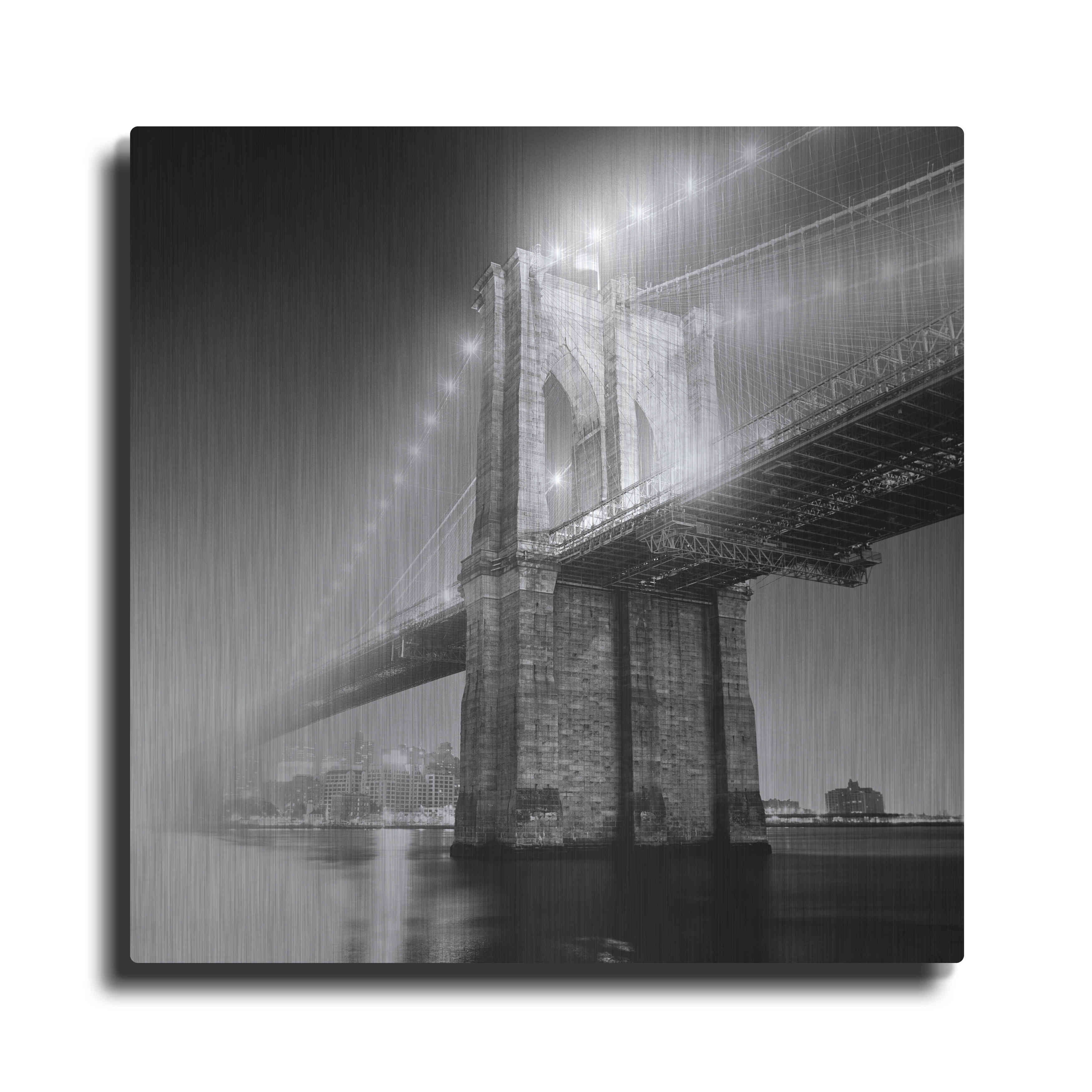 Luxe Metal Art 'Brooklyn Bridge' by Adam Garelick, Metal Wall Art, 12 ...