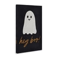 Stupell Industries Hey Boo Spooky Ghost Holiday Painting Wrapped Canvas ...