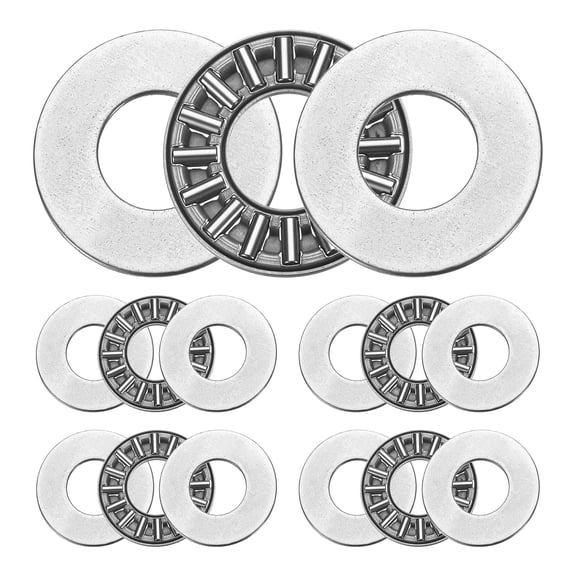 Uxcell AXK1226 Thrust Needle Roller Bearings 12x26x2mm Chrome Steel ...