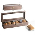 6 Grid Watch Storage Boxes Visible Glass Watch Display Boxes, Large ...