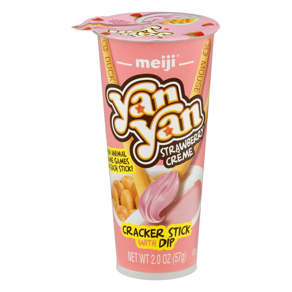 Meiji Yan Yan Strawberry creme Cracker Stick With Dip , 2 oz - Walmart ...
