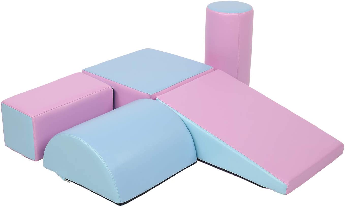 JOYMOR Soft Foam Climber 5-Piece Sets Crawl and Climb Foam with Slide ...