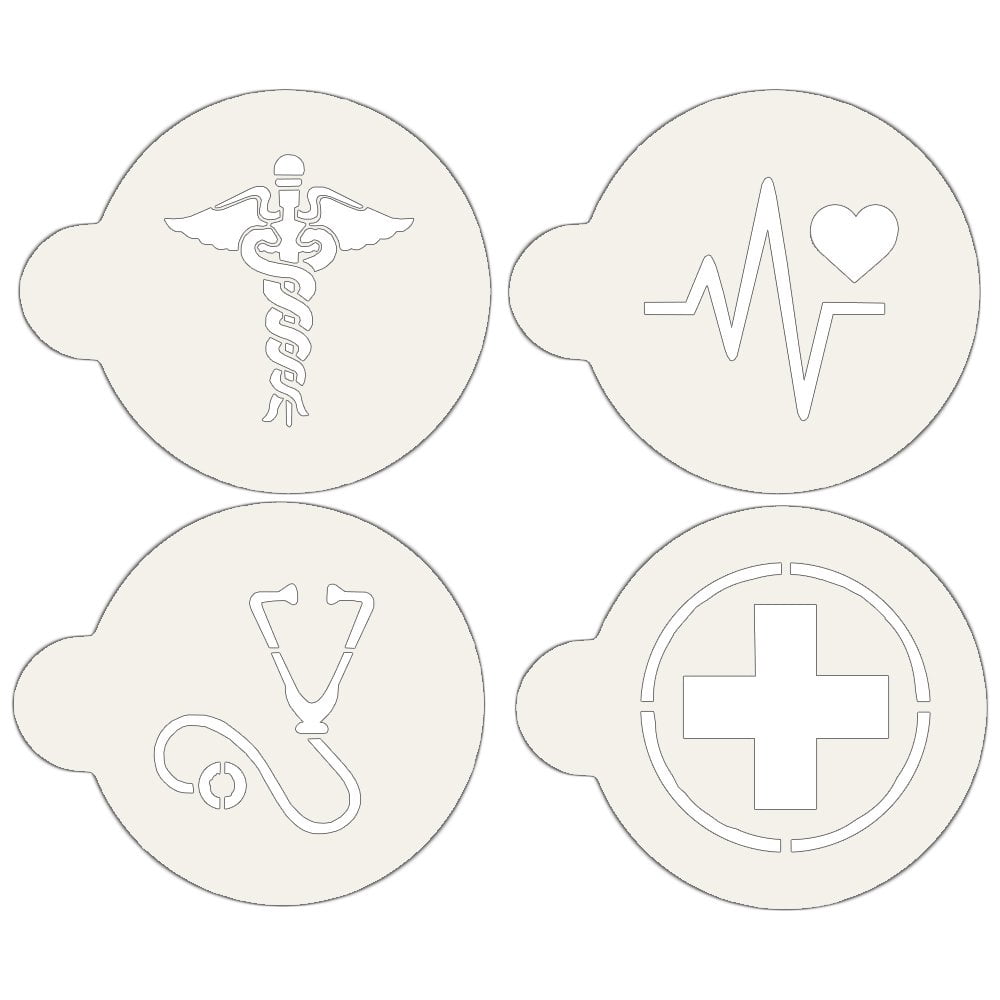 Medical Symbols Cookie Stencil Set C992 By Designer Stencils Beige/Semi ...