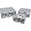 mDesign Square Gift-Wrap or Ornament Storage Box, Handles, 2 Pack ...
