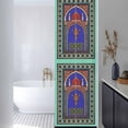 Archway Columns Window Privacy Film, Vintage Ethic Traditional Blue ...