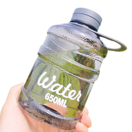 Mini Small Pure Bucket Cup Plastic Water Cup Water [Transparent Black ...
