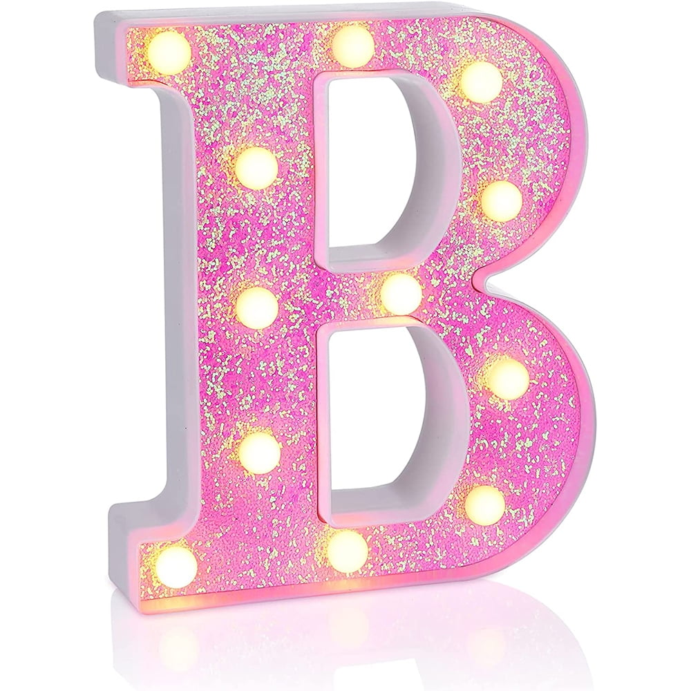 Pink LED Marquee Letter Lights, Marquee Signs with Lights, Party Bar ...