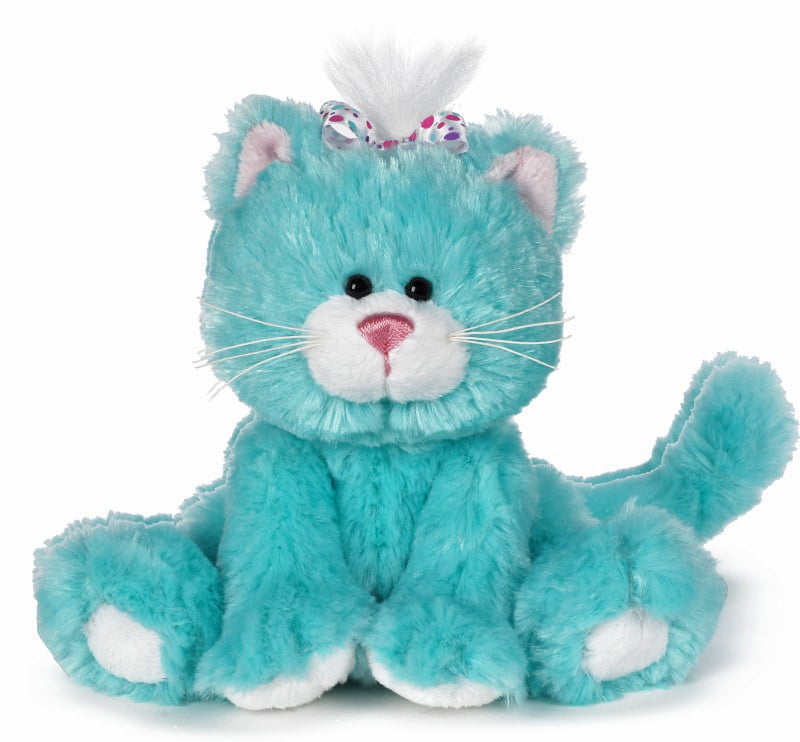 Teal Colored Pretty Kitty Plush Toy - By Ganz (7in) - Walmart.com ...