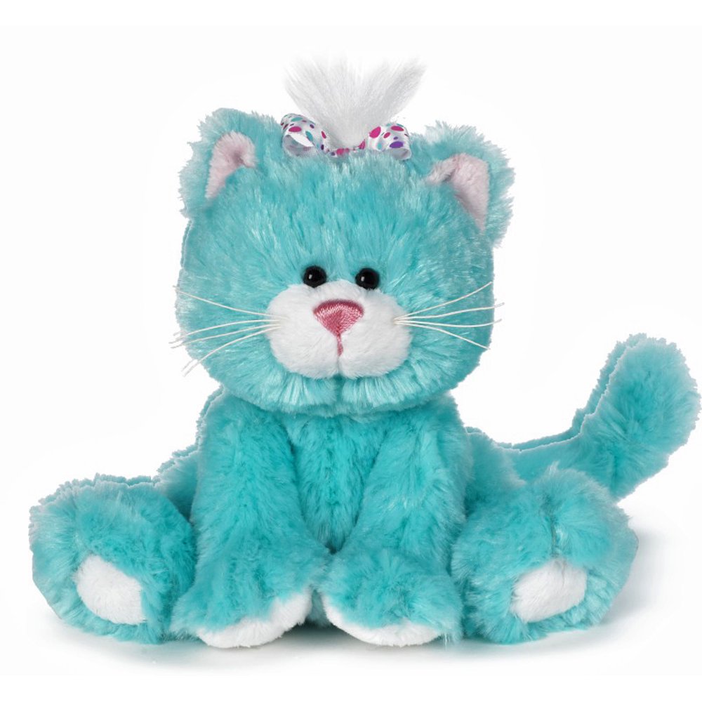 Teal Colored Pretty Kitty Plush Toy - By Ganz (7in) - Walmart.com ...