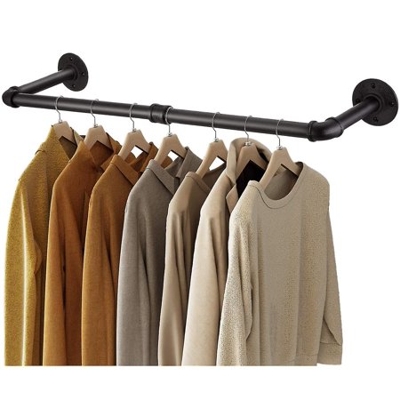 Clothes Rail Wall Mounted Industrial Pipe Clothes Rack | Walmart Canada