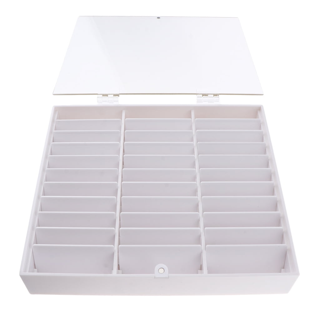 False nail storage box, empty nail display case, organizer White ...