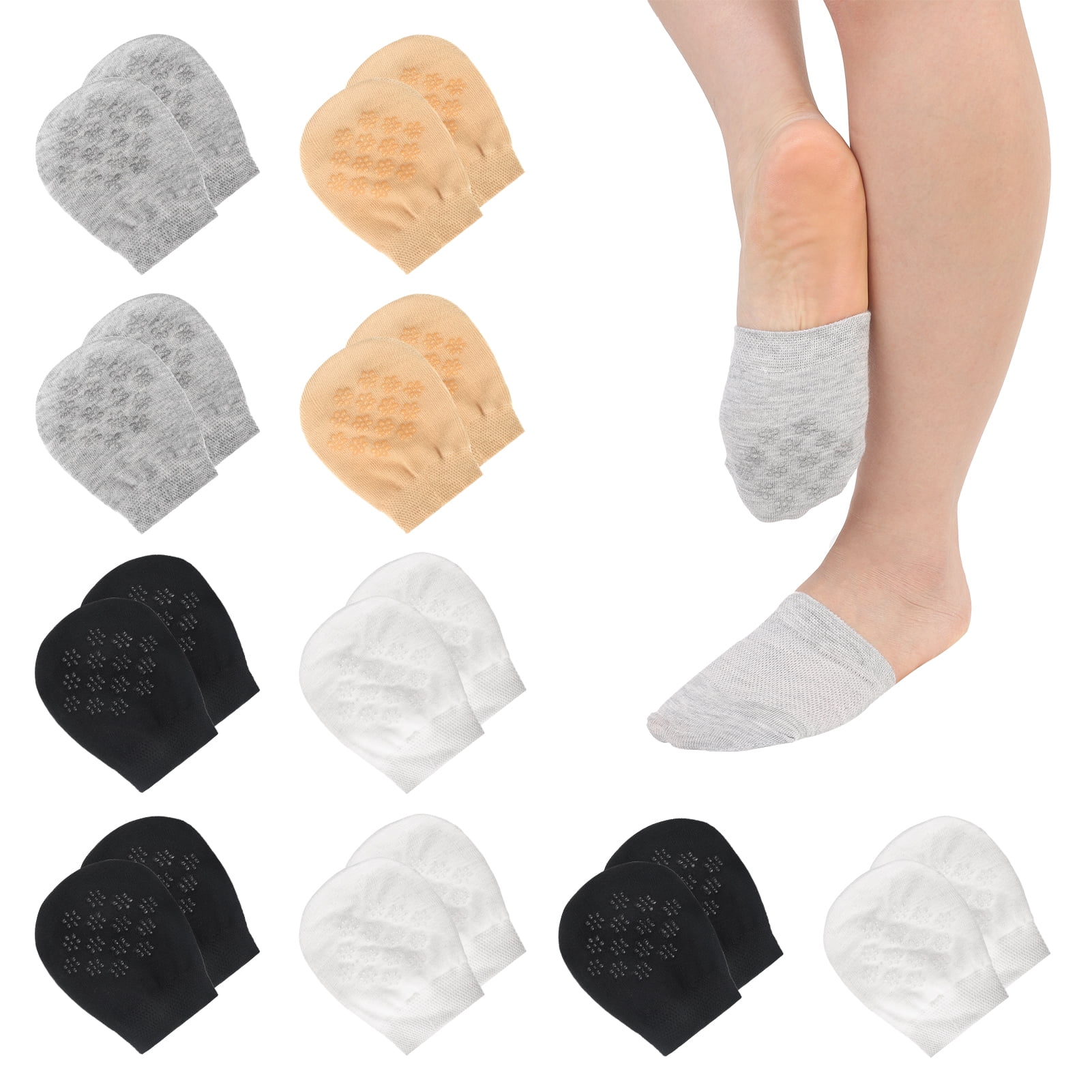 Prdigy 12 Pairs Half Toe Topper Liner Socks for Women Girls, Toe Topper ...