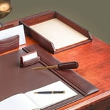 Chocolate Brown Leather Letter Tray - Walmart.com