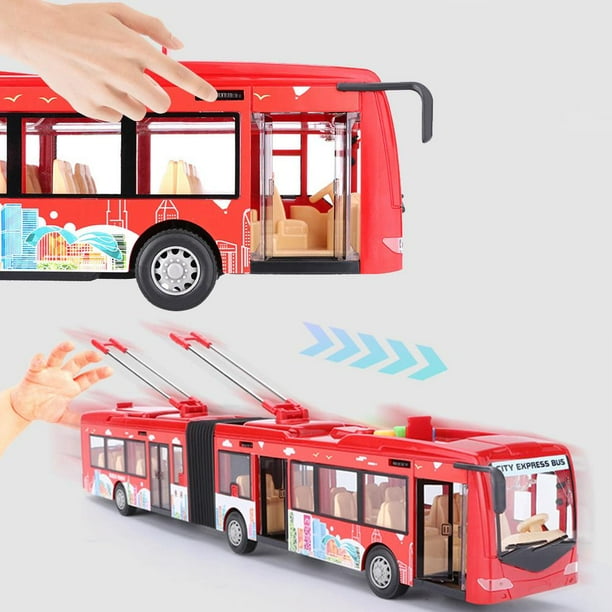 Tebru Electronic City Bus Music Light Car Educational Toy for Children ...
