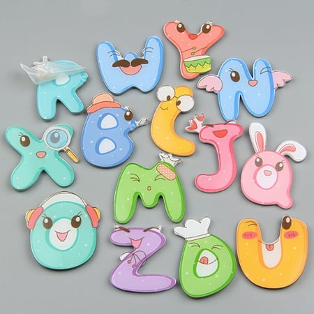 26PCS Magnetic Letter Cartoon Alphabet Magnet Educational Magnet Fridge ...
