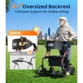 Z59 2-in-1 Bariatric Rollator, 400lb Extra-Wide Seat & 10" All-Terrain ...