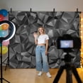 Abstract Geometric Photography Backdrop 7x5FT, Dark Gray Stereotypic ...