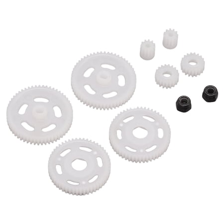 Plastic RC Gear, White RC Motor Gear Set Lightweight For 1/24 Remote ...