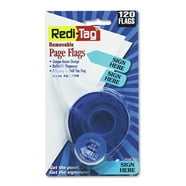 Redi-Tag Arrow Message Page Flags in Dispenser, "Please Sign and Return ...