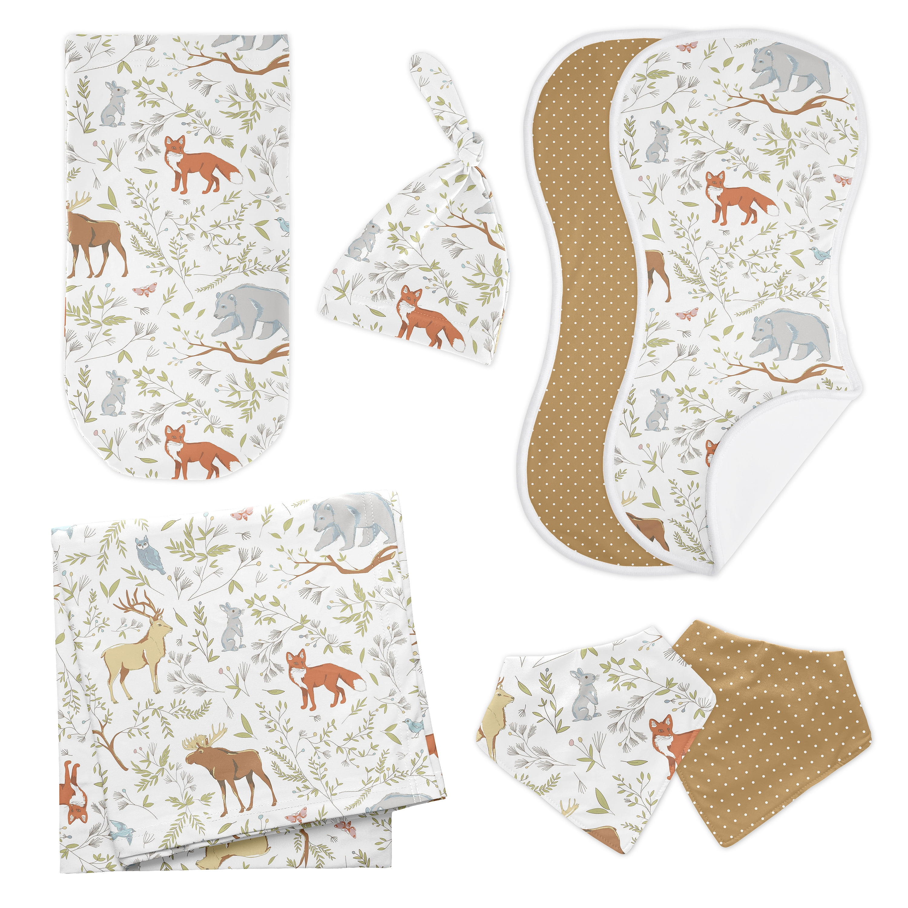 Sweet Jojo Designs Woodland Animal Toile Baby Layette Set, 8-Piece ...
