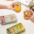 QueMer Reusable Press Type Ice Tray BoxP1ast1cIce Maker Storage Box ...