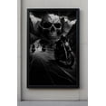 Affixzi Skull Biker Posters, Motorcycle Art Print, Wall Decor, Man Cave ...