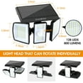 EVERBRITE Solar Motion Sensor Lights, 3 Heads Security Flood Lights ...