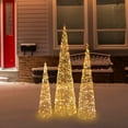 Northlight LED Lighted Twinkle Outdoor Christmas Cone Trees - 39.5 ...