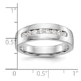 14k White Gold Mens 1/2 Ct Lab Grown Diamond VS+ F+ Channel Band Size ...
