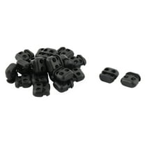 10 x 6mm Dia Single Hole Rope Cord Locks Ends Drawstring Toggles Black ...