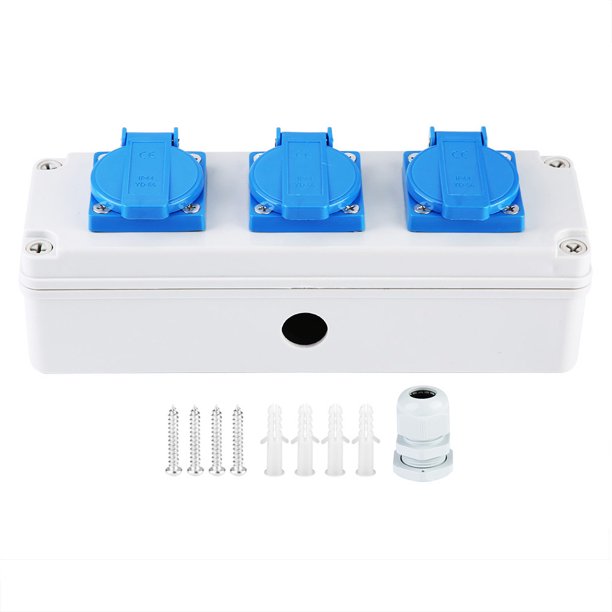 Waterproof UK Standard Electrical Power Sockets Gang Outdoor Wall ...