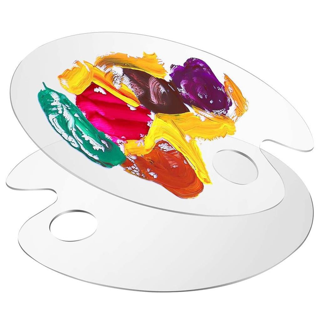 Linyer 2 Pieces Paint Palette Acrylic Transparent Kindergarten School ...
