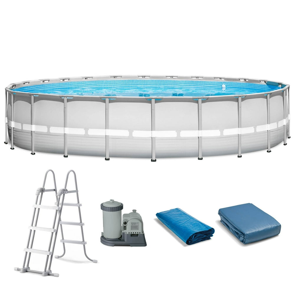 Intex 22' x 52" Ultra Frame Above Ground Swimming Pool with Filter Pump ...