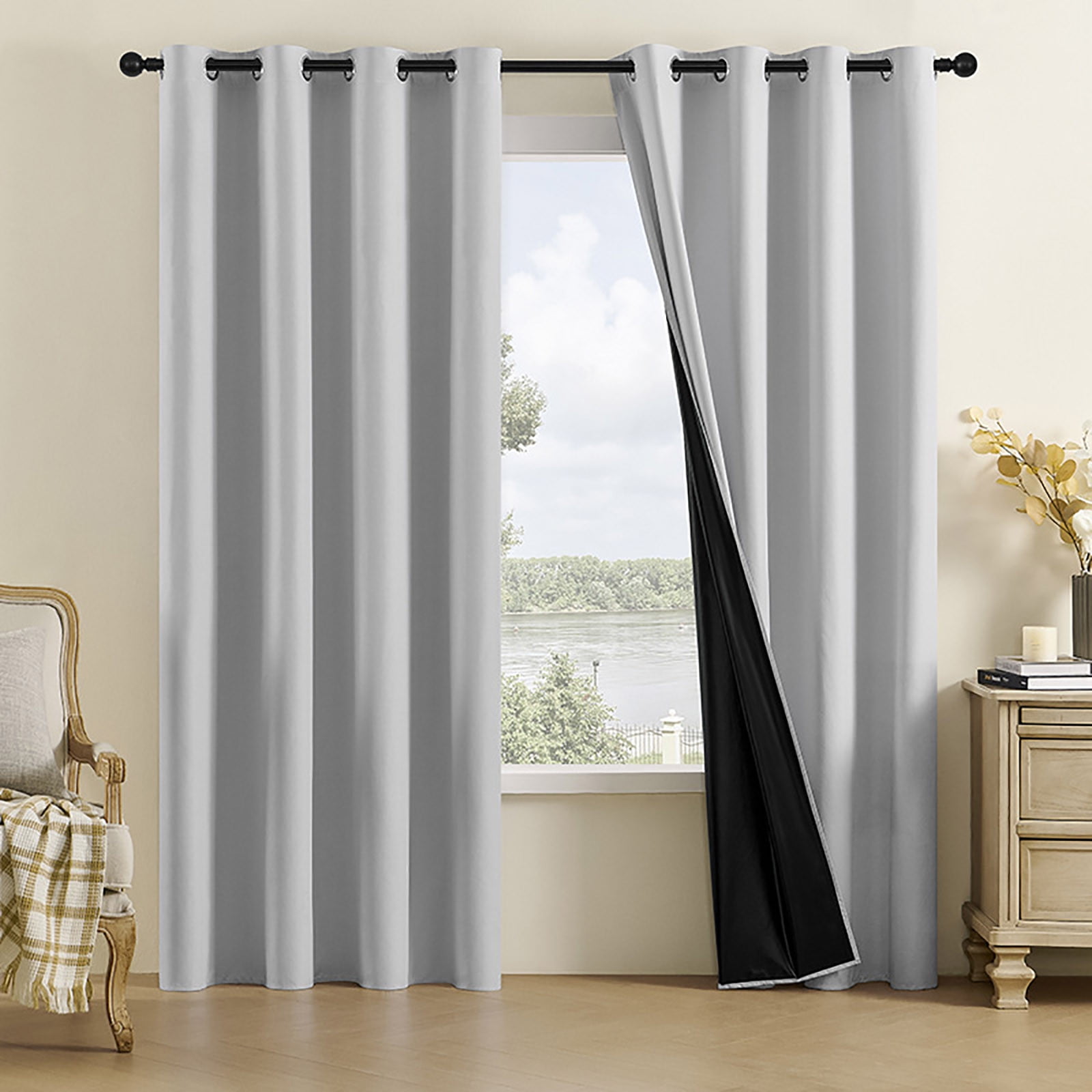 Click here for Hbbkvi Grommet Blackout Curtains 52 × 63  Noise Re... prices
