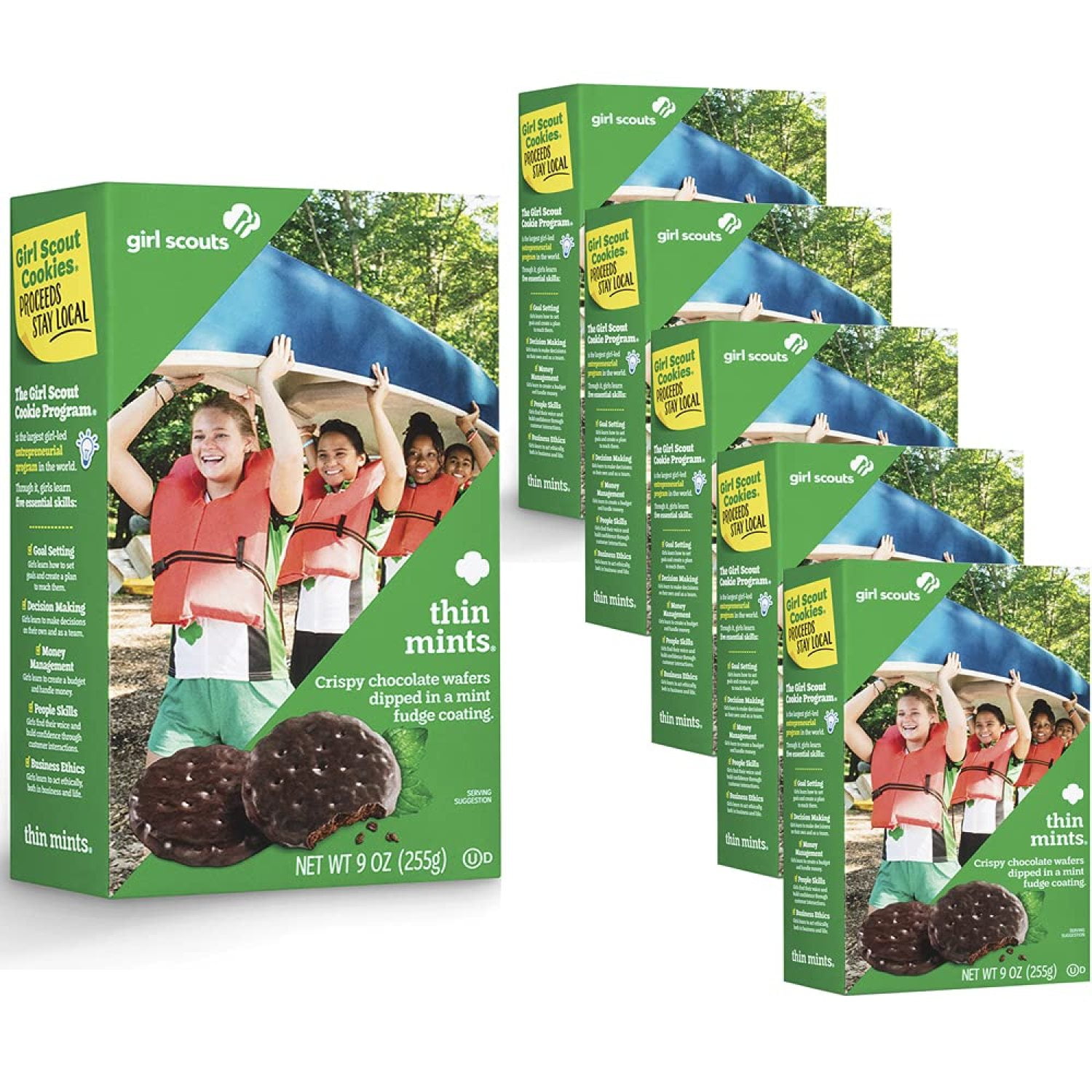 Girl Scout Thin Mints Cookies (5 Boxes) | Walmart en línea