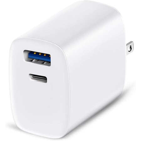 USB C Wall Charger 2-in-1 Head Power Adapter (White US) | Walmart Canada