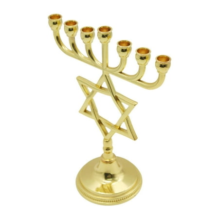AMLESO Hanukkah Menorah Ornament Candelabrum Table Centerpiece Candle ...