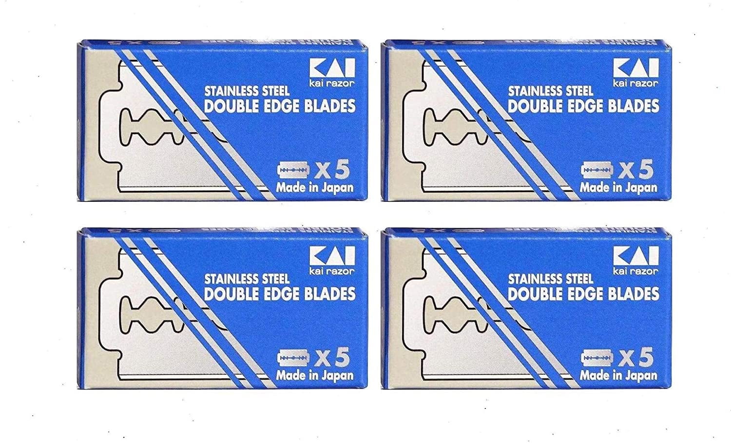 20 Stainless Steel Double Edge Razor blades from KAI Cutlery - Walmart.com
