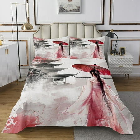 YST Asian Oriental Queen Bedspread for Kids Girls Women,Chinese Style ...